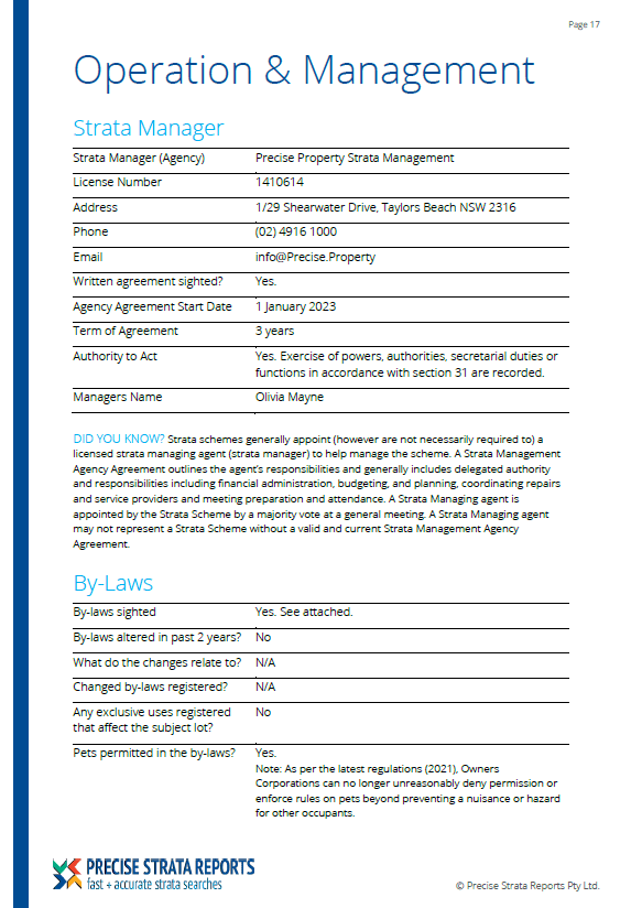 Precise Strata Reports | Our Reports